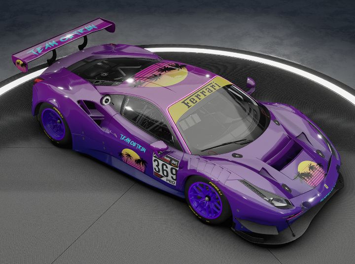 Pitskill.io | fb369_ferrari_488_gt3_evo_team_outrun livery for ACC